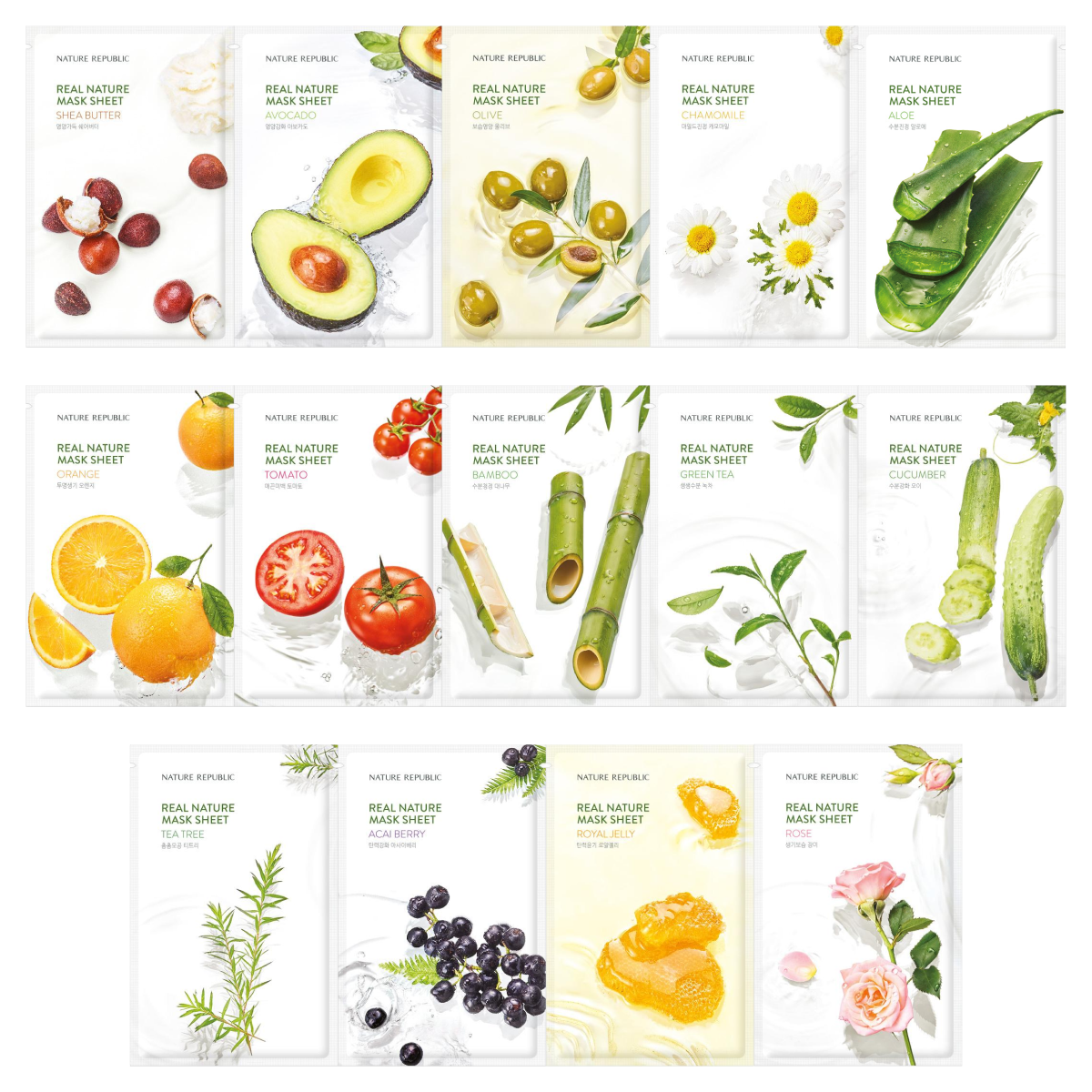 [10x] Real Nature Mask Sheet Set – Nature Republic USA